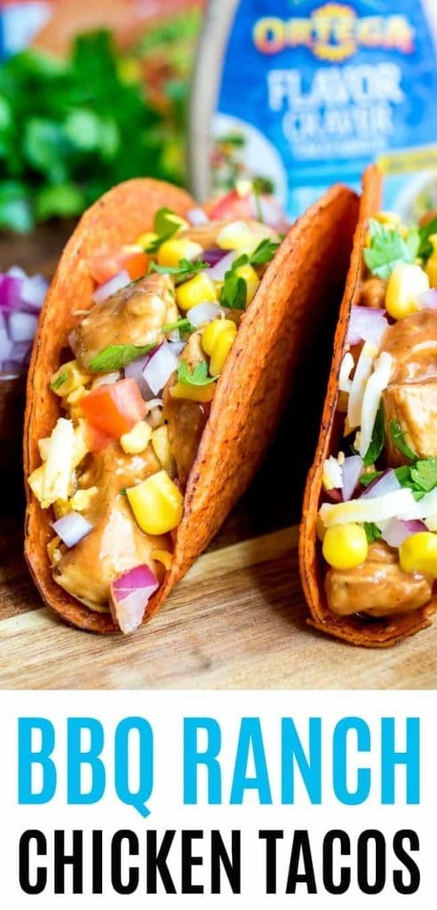 BBQ Ranch Chicken Tacos
